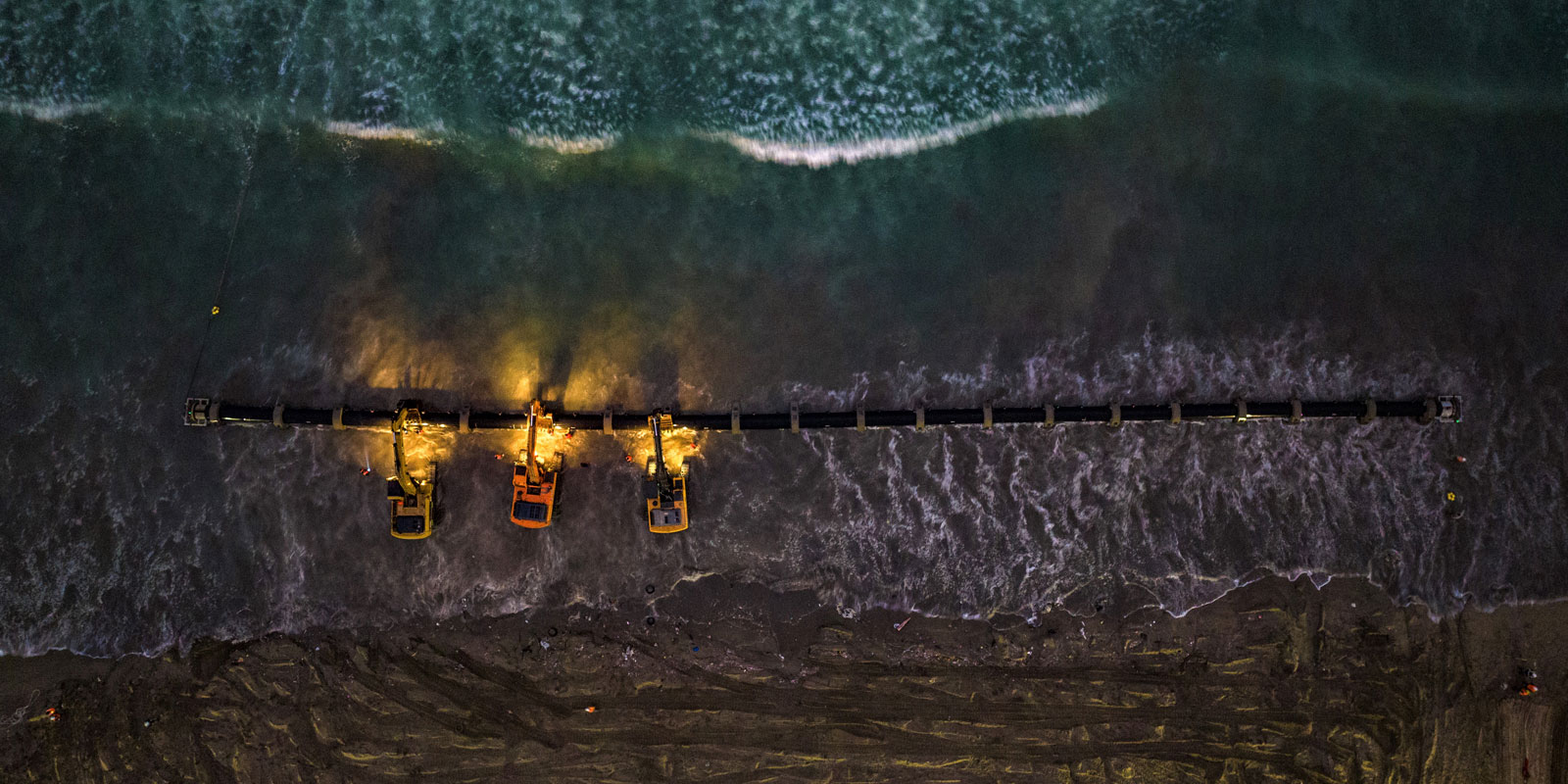 ACCIONA avanza en las obras de la Ptar Pachacútec con el lanzamiento del emisario submarino
